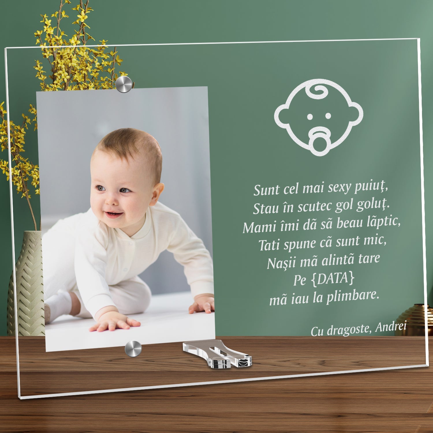 Cadou personalizat rama plexiglas - Sunt cel mai sexy puiut – ghizbi.ro